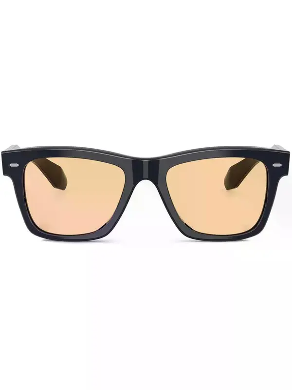 Oliver Spencer Rectangle-frame Glasses - Black
