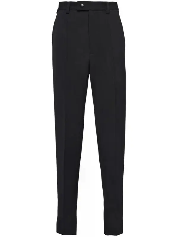 Prada Tailored Tapered-leg Trousers - Black