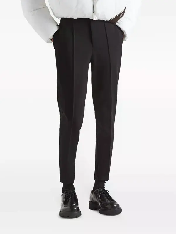 Prada Tailored Tapered-leg Trousers - Black