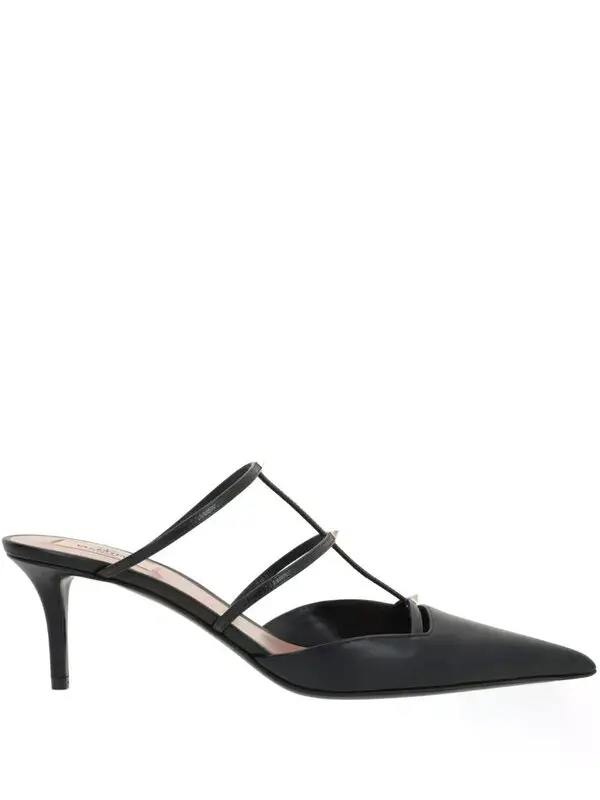 Valentino Garavani 60mm Rockstud Wispy Mules - Black
