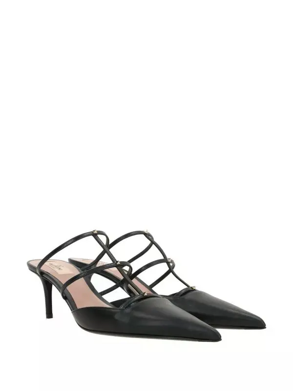 Valentino Garavani 60mm Rockstud Wispy Mules - Black