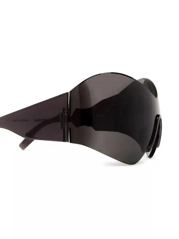 Balenciaga Ski Cat Oversized-frame Sunglasses - Black