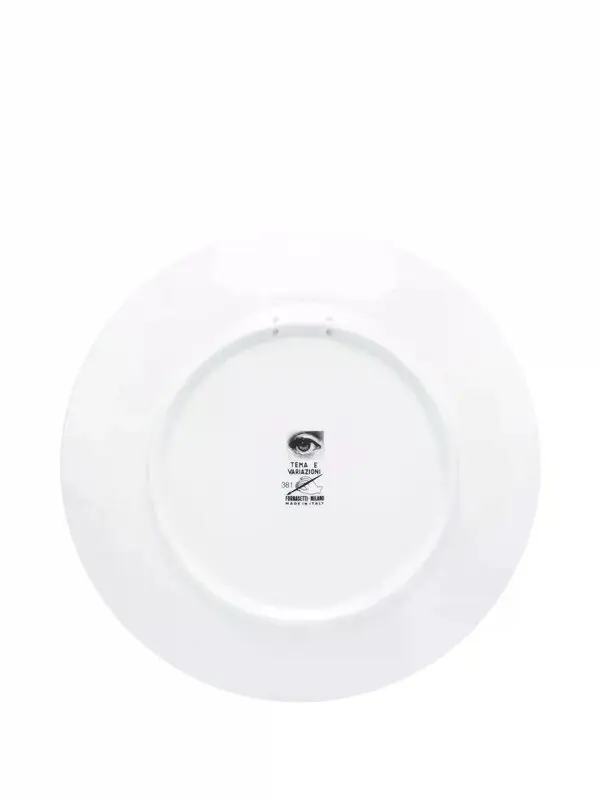 FORNASETTI Face Print Plate - Black