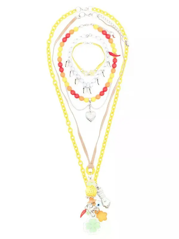 AMIR SLAMA Four-strand Charm Necklace - Multicolour