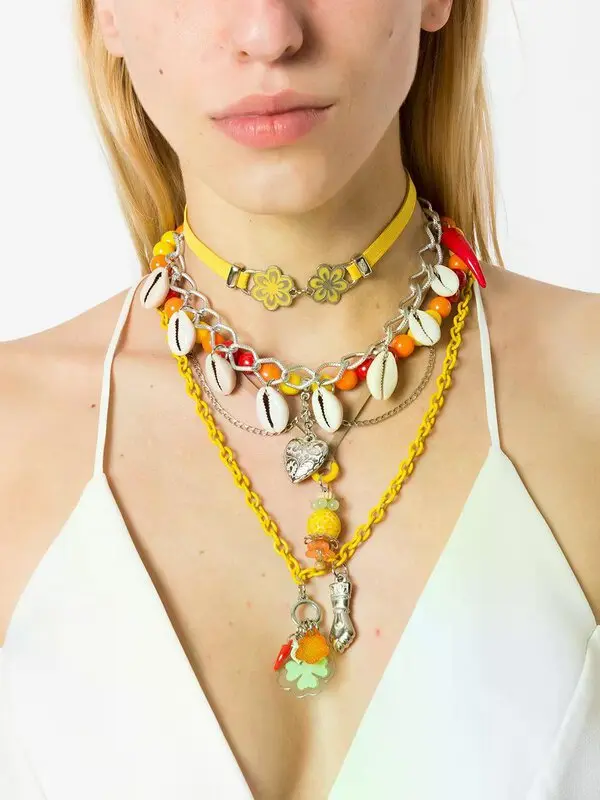 AMIR SLAMA Four-strand Charm Necklace