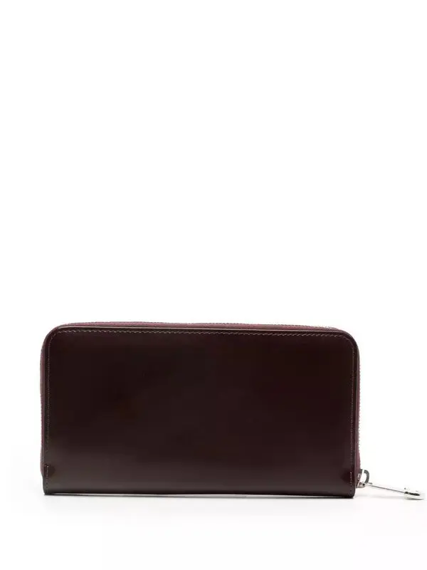DOUCAL'S Leather Continental Wallet - Red