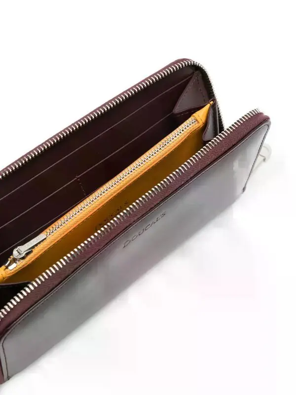 DOUCAL'S Leather Continental Wallet - Red