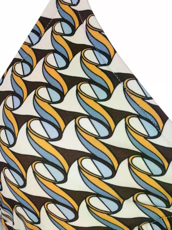 Tory Burch Wave-print Bikini Top