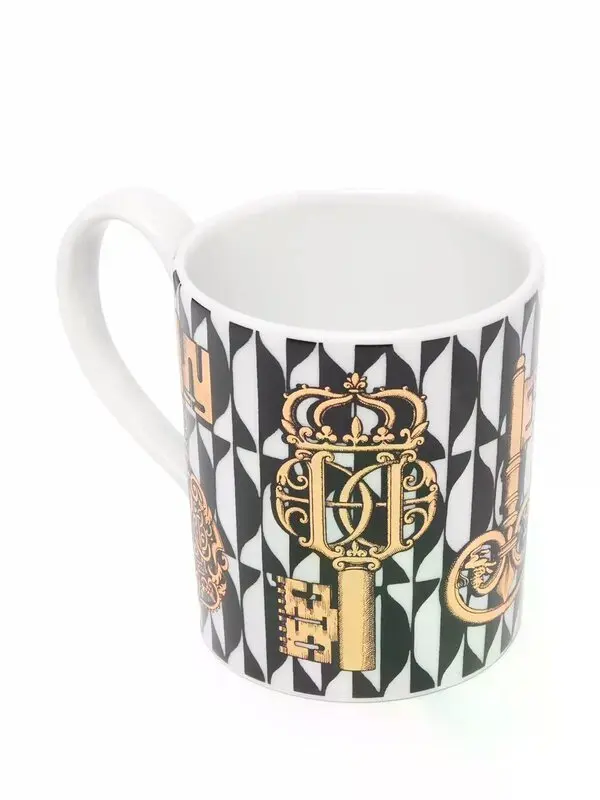FORNASETTI Chiavi Printed Mug