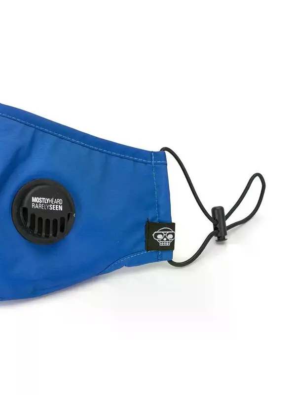 MOSTLY HEARD RARELY SEEN Logo Patch Face Mask - Blue
