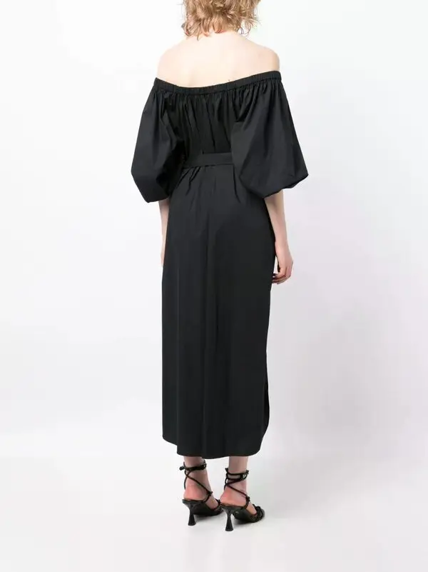Staud Reese Off-shoulder Stretch-cotton Dress