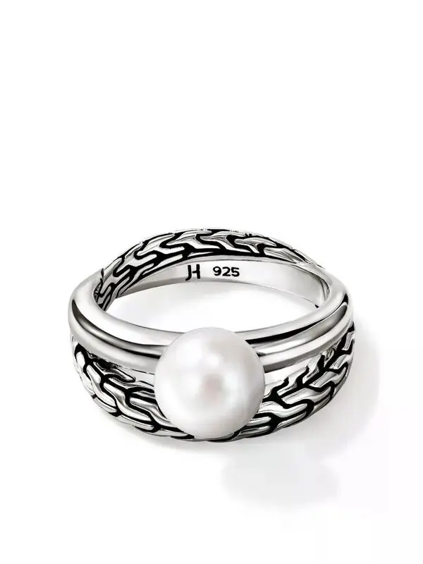 John Hardy Essential Pearl Stackable Ring - Silver