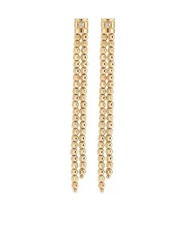 OFFICINA BERNARDI 18kt Yellow Moon Diamond Drop Earrings - Gold