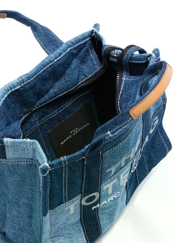 Marc Jacobs Medium Denim Patchwork Tote Bag - Blue