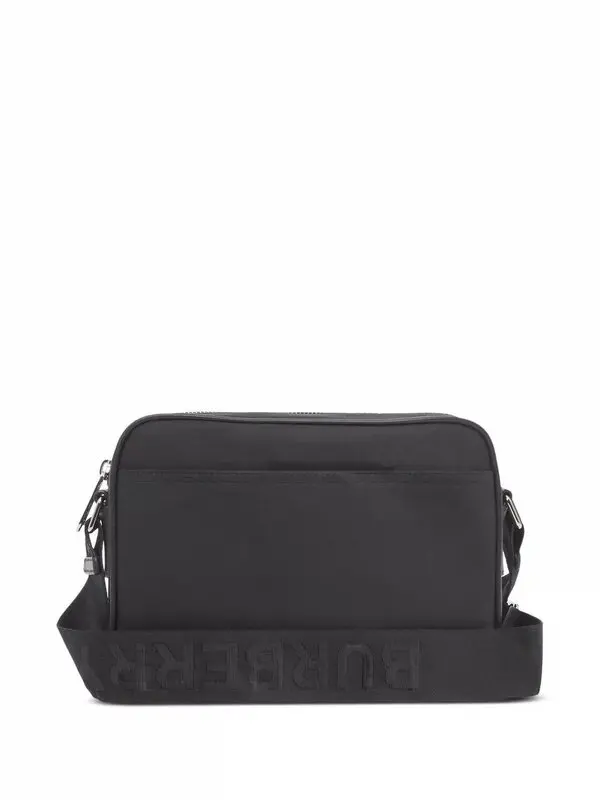Burberry Nylon Crossbody Bag With Jacquard Logo Strap