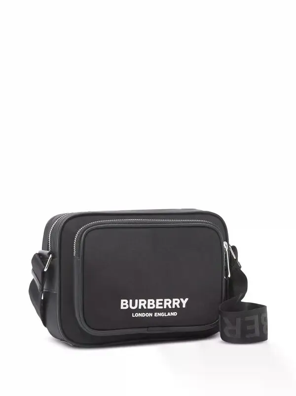 Burberry Nylon Crossbody Bag With Jacquard Logo Strap