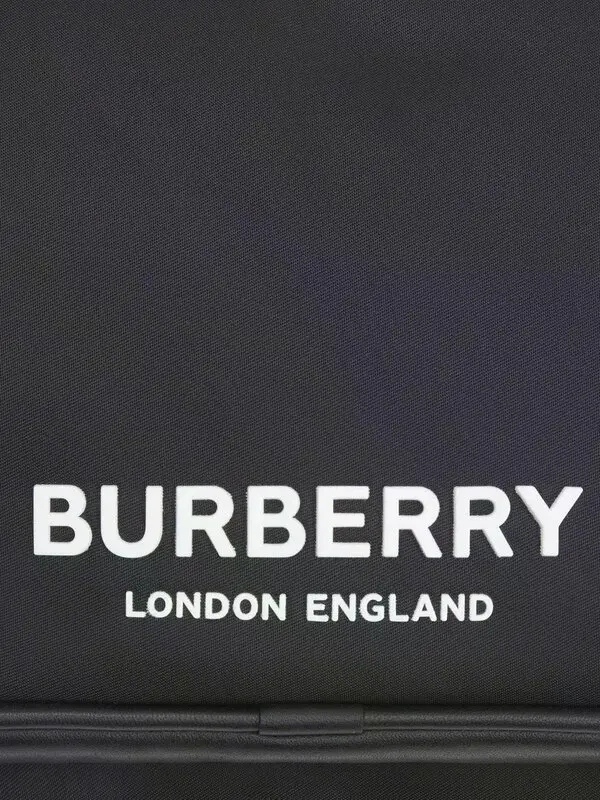 Burberry Nylon Crossbody Bag With Jacquard Logo Strap