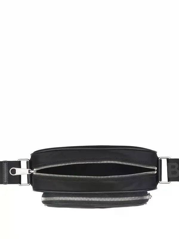 Burberry Nylon Crossbody Bag With Jacquard Logo Strap