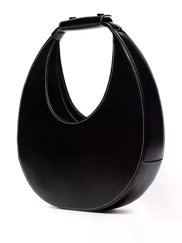 Staud Moon Leather Tote Bag - Black
