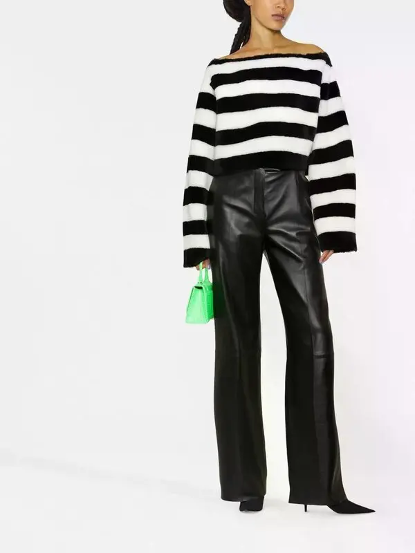Balmain Boat-neck Striped Jumper