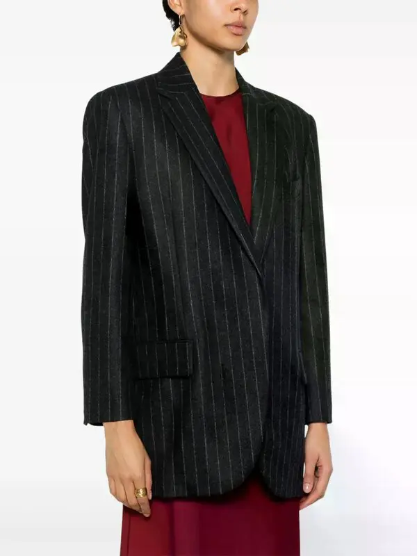 Brunello Cucinelli Pinstriped Wool Blazer
