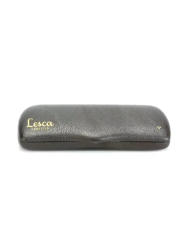 LESCA Tortoiseshell Round Frame Sunglasses