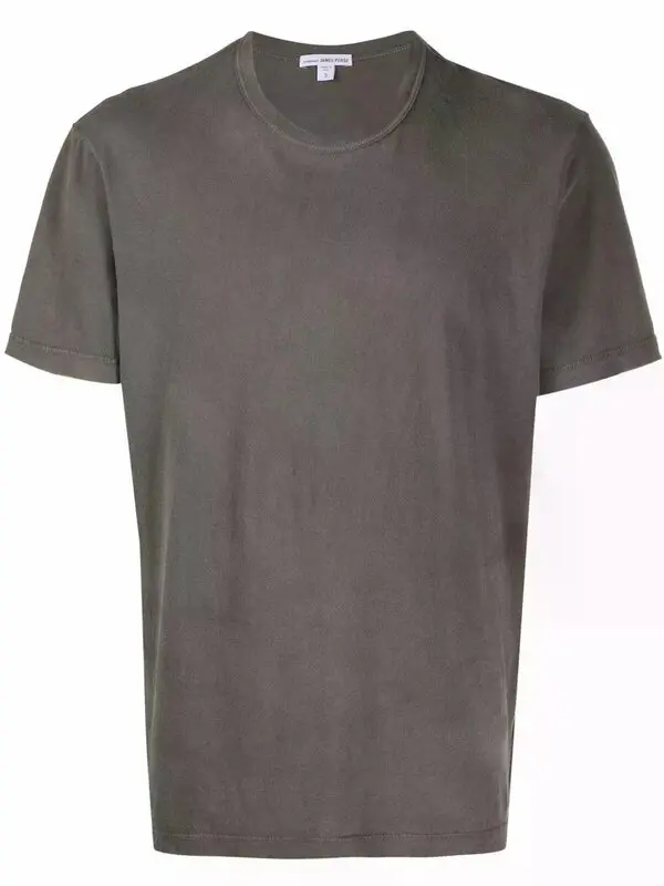 JAMES PERSE Round Neck Cotton T-shirt - Green