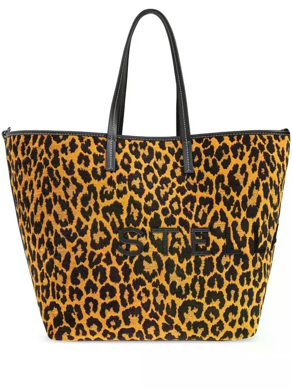 Stella McCartney Logo Cheetah-print Tote Bag
