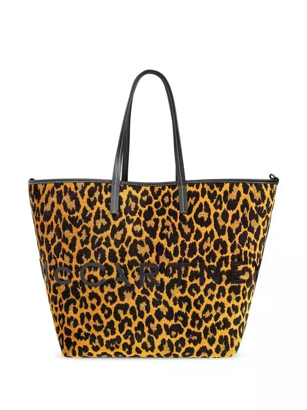 Stella McCartney Logo Cheetah-print Tote Bag