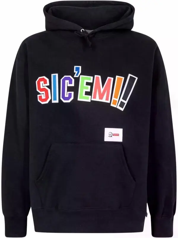 Supreme X Wtaps Sic'em! Hoodie - Black