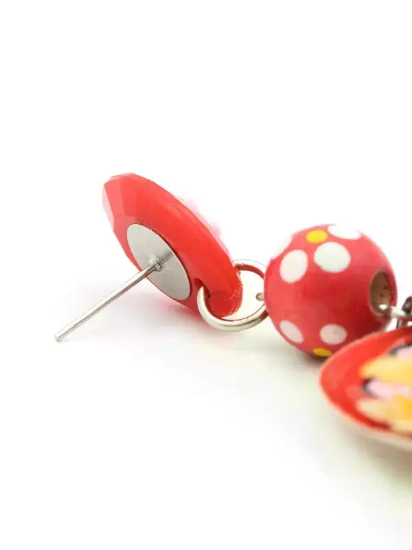 AMIR SLAMA Floral-print Drop Earrings