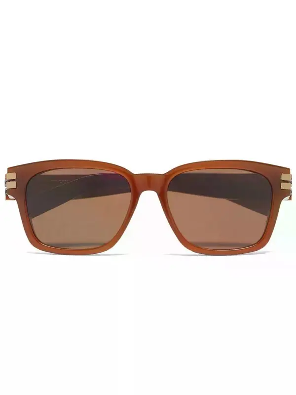 Zegna Square-frame Tinted Sunglasses - Brown