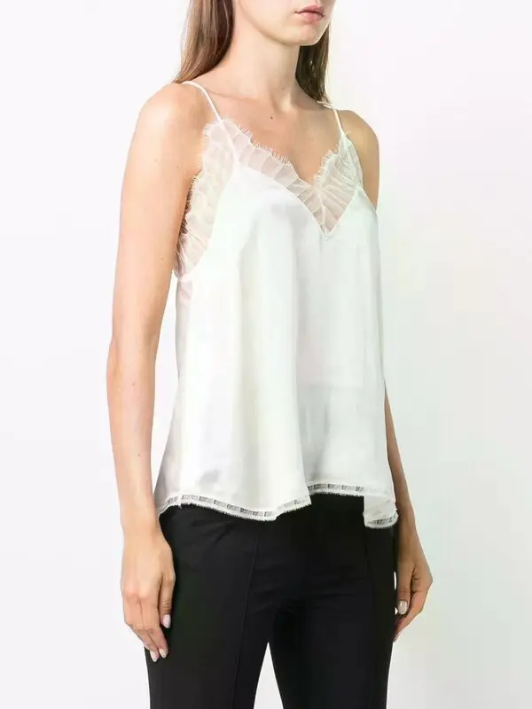 IRO PARIS Berwyn Lace-trimmed Silk Camisole