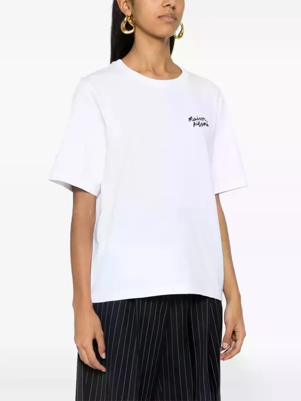 Maison Kitsuné Logo-embroidered Cotton T-shirt