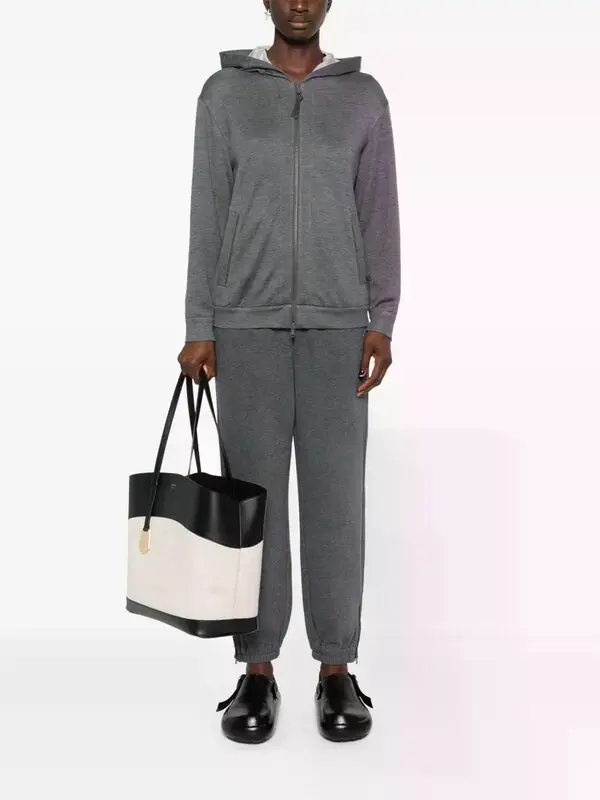 Brunello Cucinelli Monili Detail Hoodie - Grey