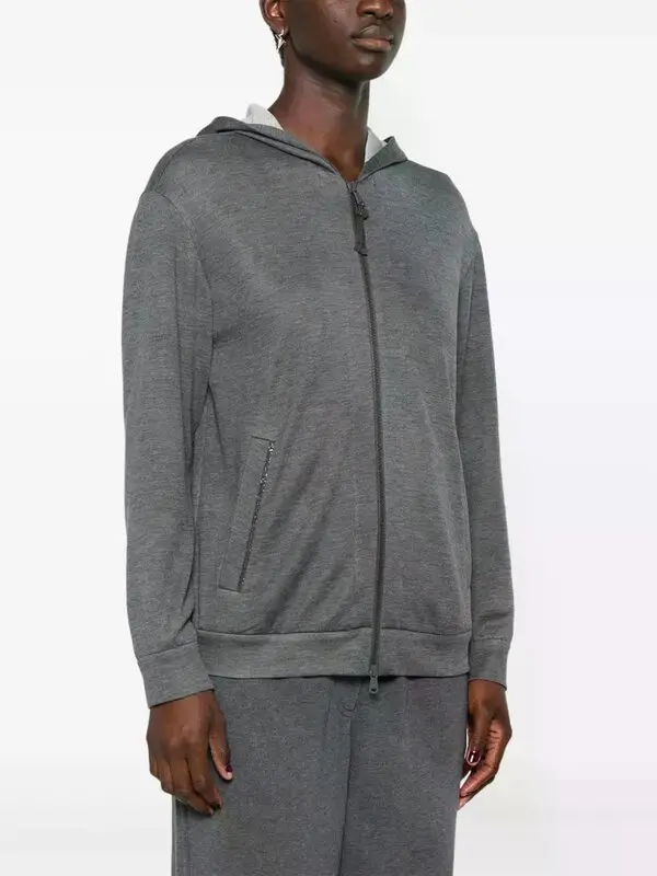 Brunello Cucinelli Monili Detail Hoodie - Grey