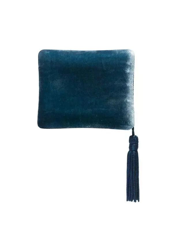 Sophie Bille Brahe Tassel-trimmed Velvet Jewellery Case - Blue