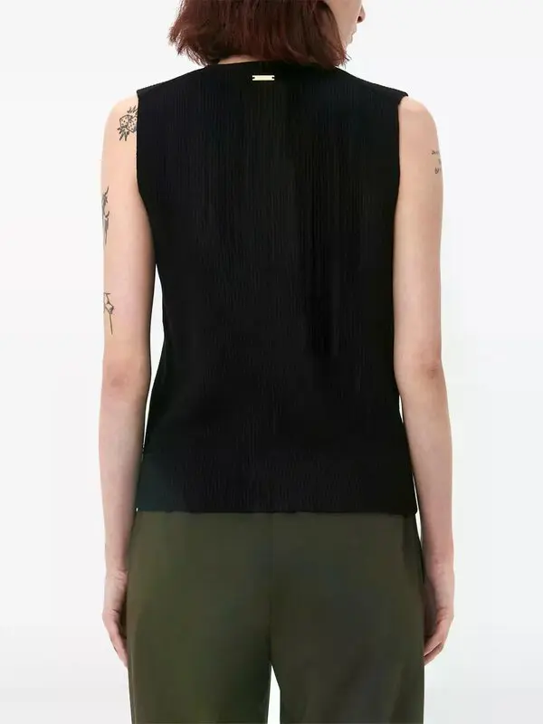 JW Anderson Bow-tie Ribbed Tank Top - Black