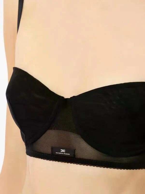 Elisabetta Franchi Stretch Tulle Bra Top
