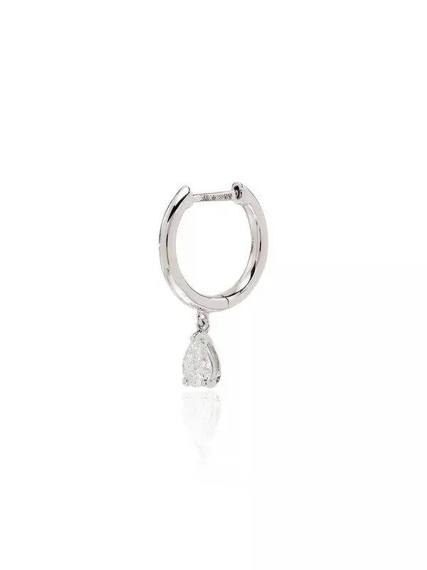 ANITA KO 18kt White Gold Diamond Hoop Earring - Silver