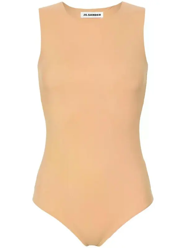 JIL SANDER Round-neck Sleeveless Bodysuit - Neutrals