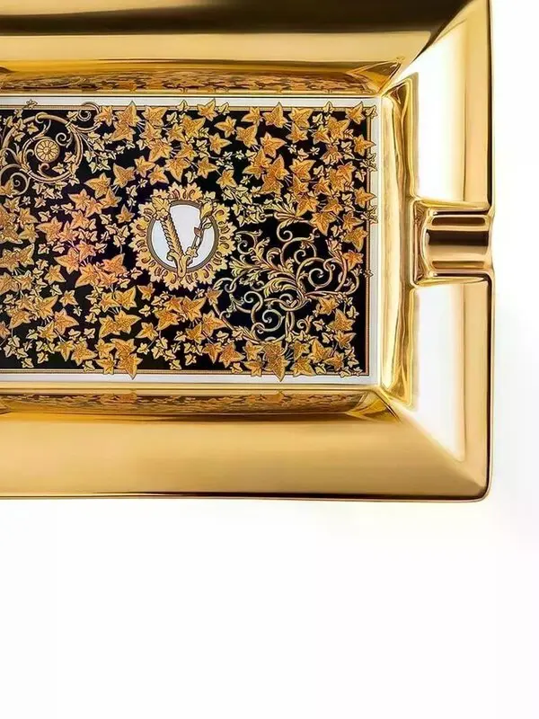 Versace Barocco-print Ashtray