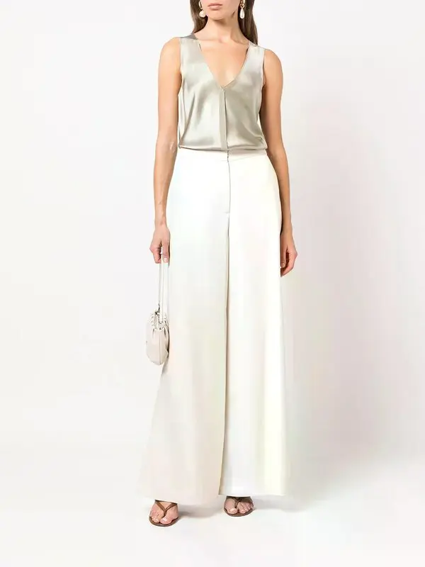 Voz Raw-cut Silk Tank Top - Grey