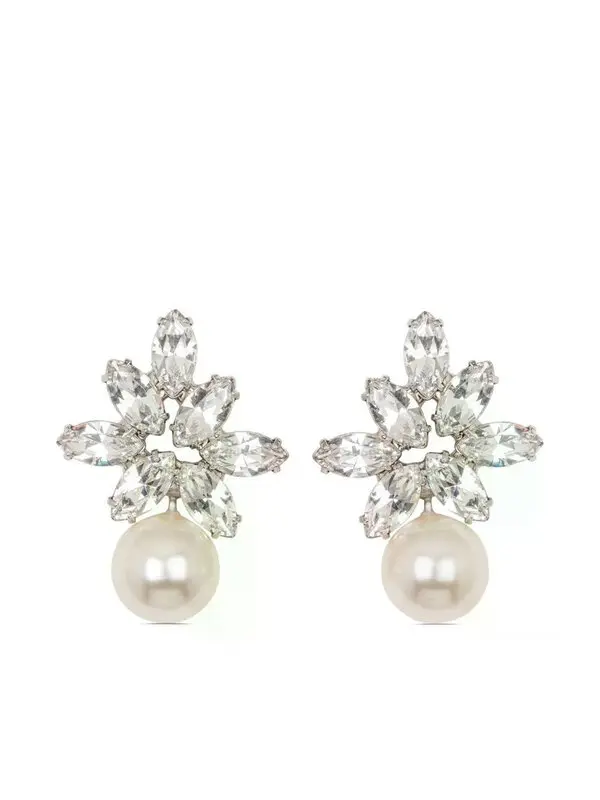 JENNIFER BEHR Liza Pearl Earrings - Silver