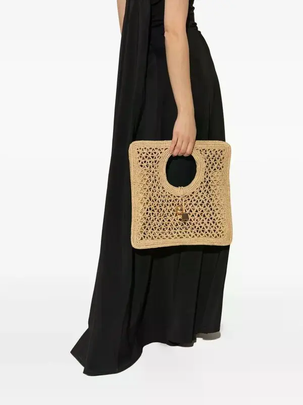 Jacquemus Small Spiaggia Raffia Bag - Neutrals
