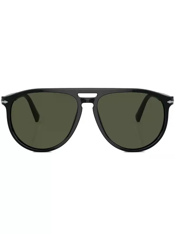 Persol Round-frame Straight-arm Sunglasses - Black