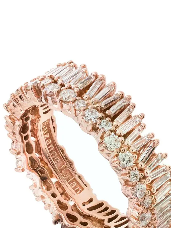 SUZANNE KALAN 18kt Rose Gold Diamond Eternity Band