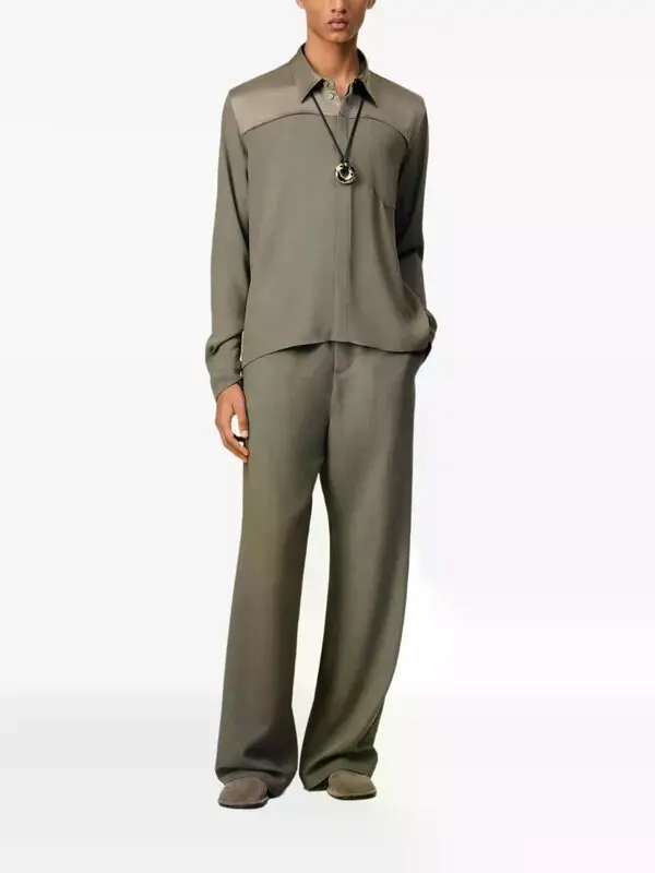 AMI Paris Contrast-panel Long-sleeve Shirt