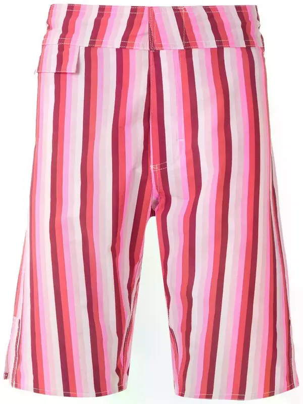 AMIR SLAMA Striped Swim Trunks - Pink