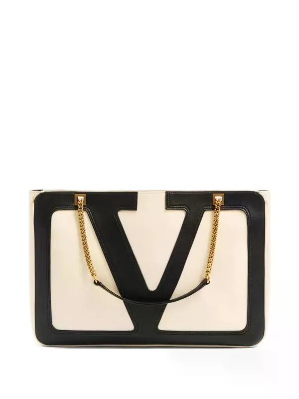 Valentino Garavani Medium Viva Superstar Leather Tote Bag - Neutrals